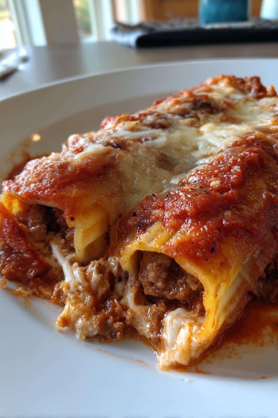 Incredibly Easy Stuffed Manicotti with Meat Sauce in 3 Steps - FOODIE ...