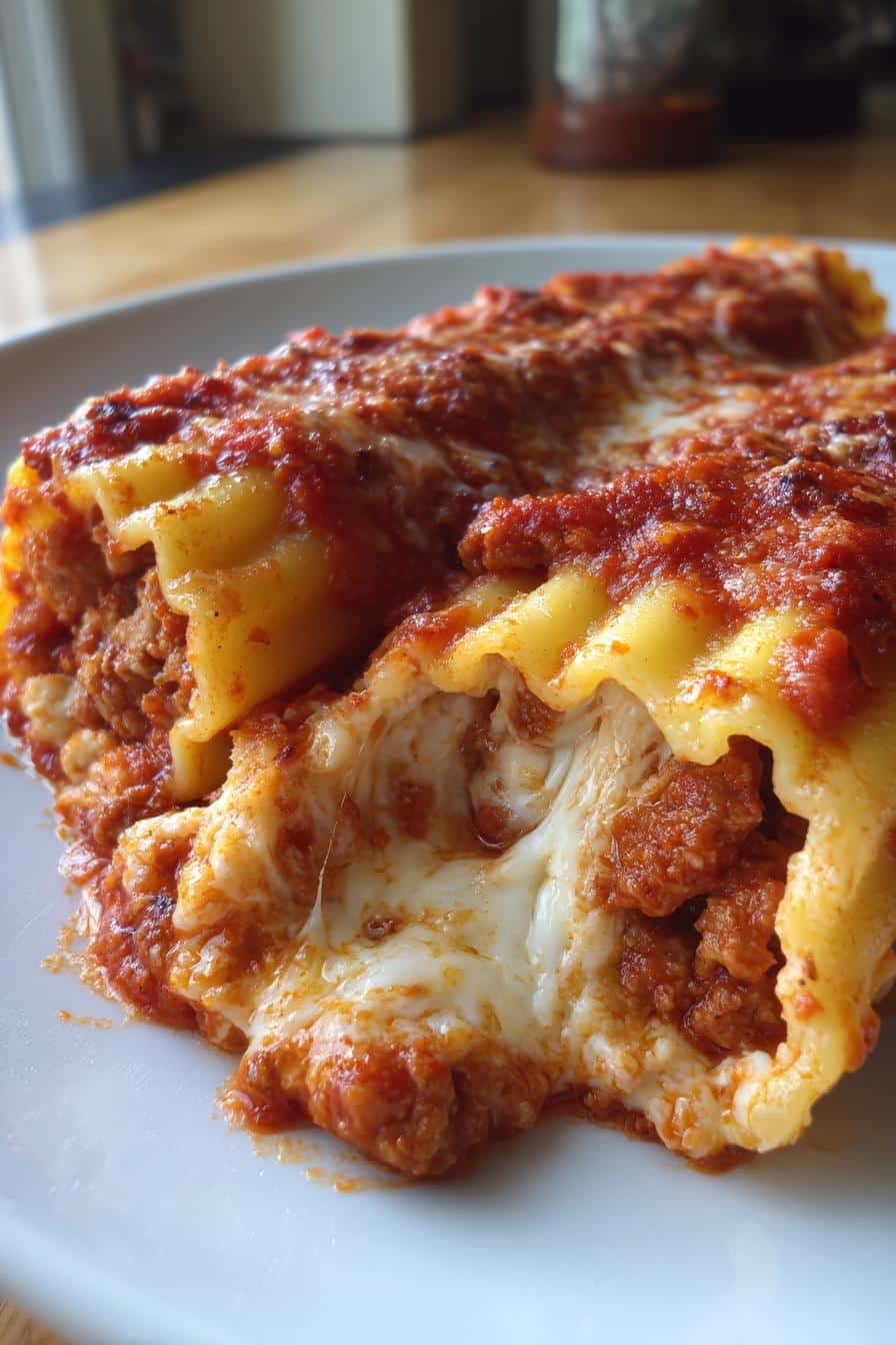 Incredibly Easy Stuffed Manicotti with Meat Sauce in 3 Steps - FOODIE ...