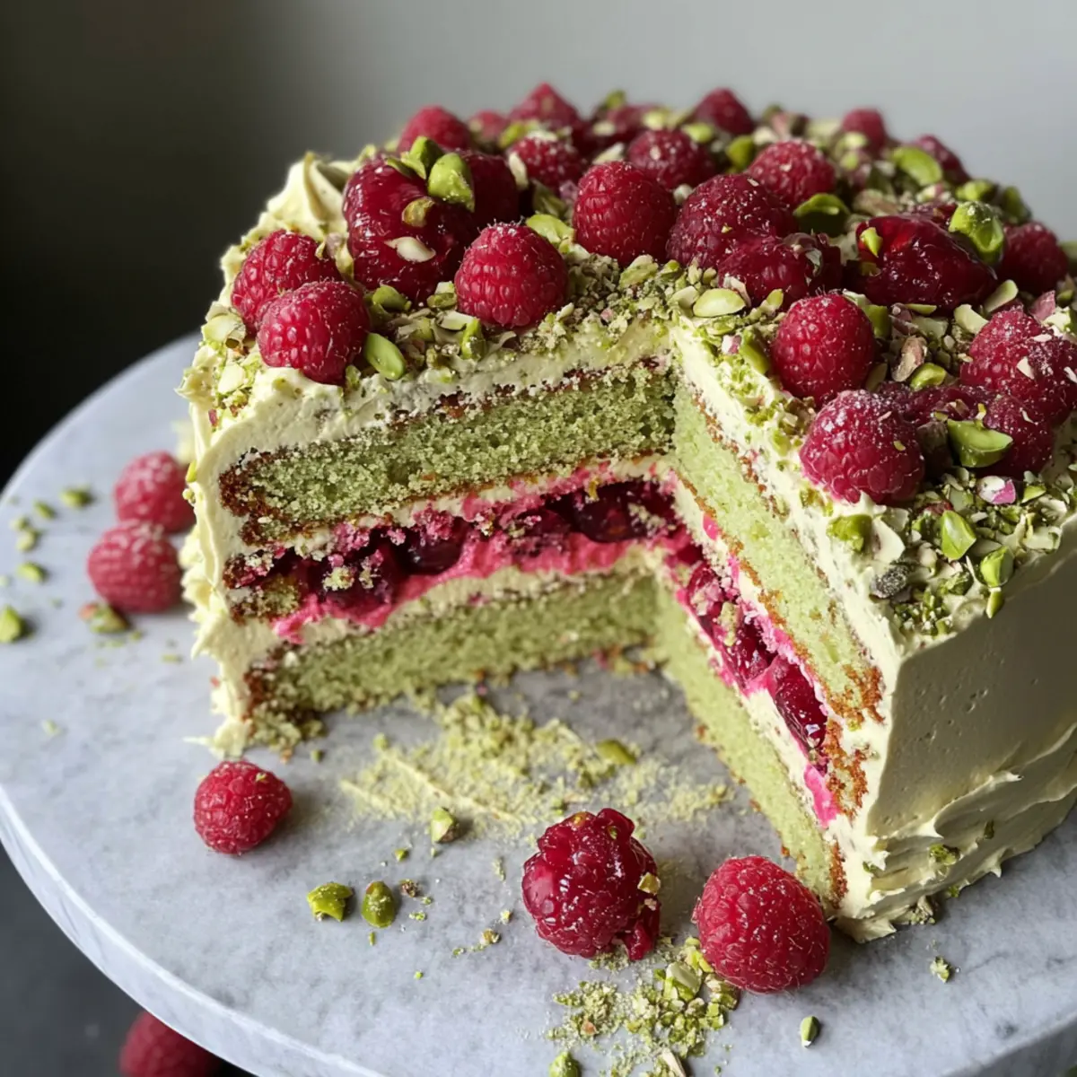 Pistachio Raspberry Bliss Cake: Easy Dreamy Bake - FOODIE SAVORY
